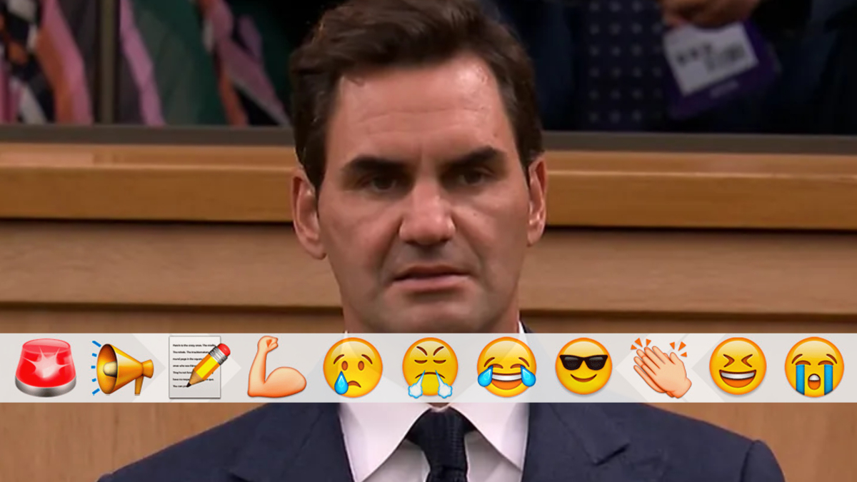 La cara de Federer ante la lesión de Dimitrov... era la cara de todos