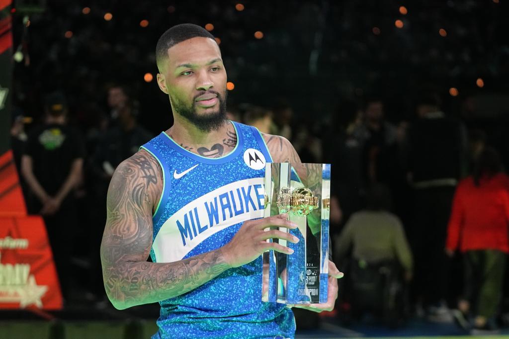 Campeón en el último tiro: Damian Lillard repite corona de los triples ...