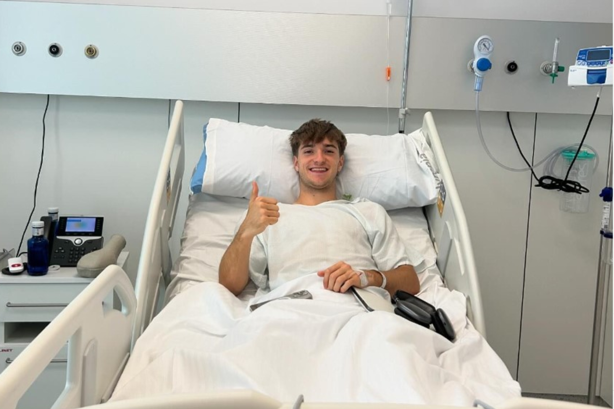 César Palacios operado en Madrid: "Ya queda un día menos..."