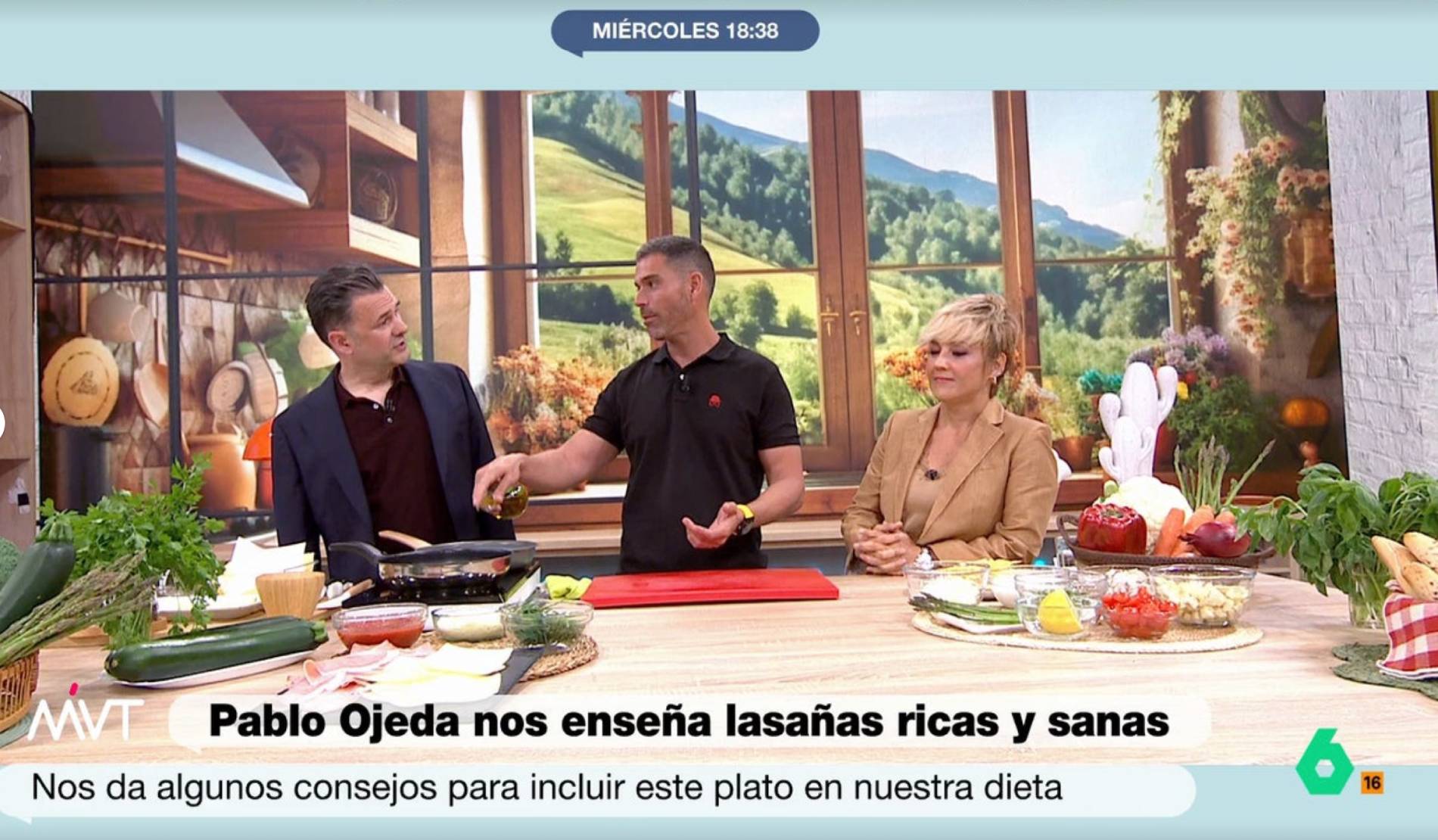 Pablo Ojeda deja sin palabras a Iñaki López gracias a la lasaña fit ...