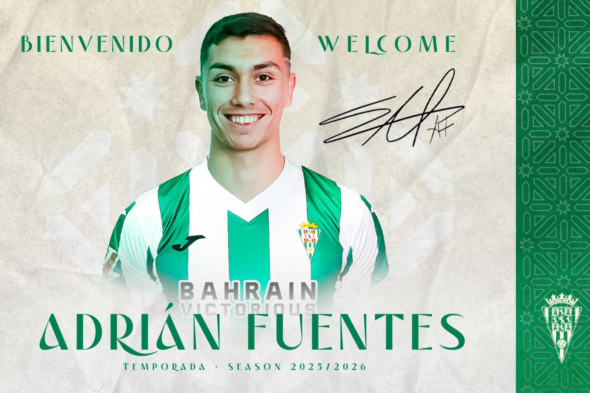 El Córdoba vuelve a reclutar a Adrián Fuentes