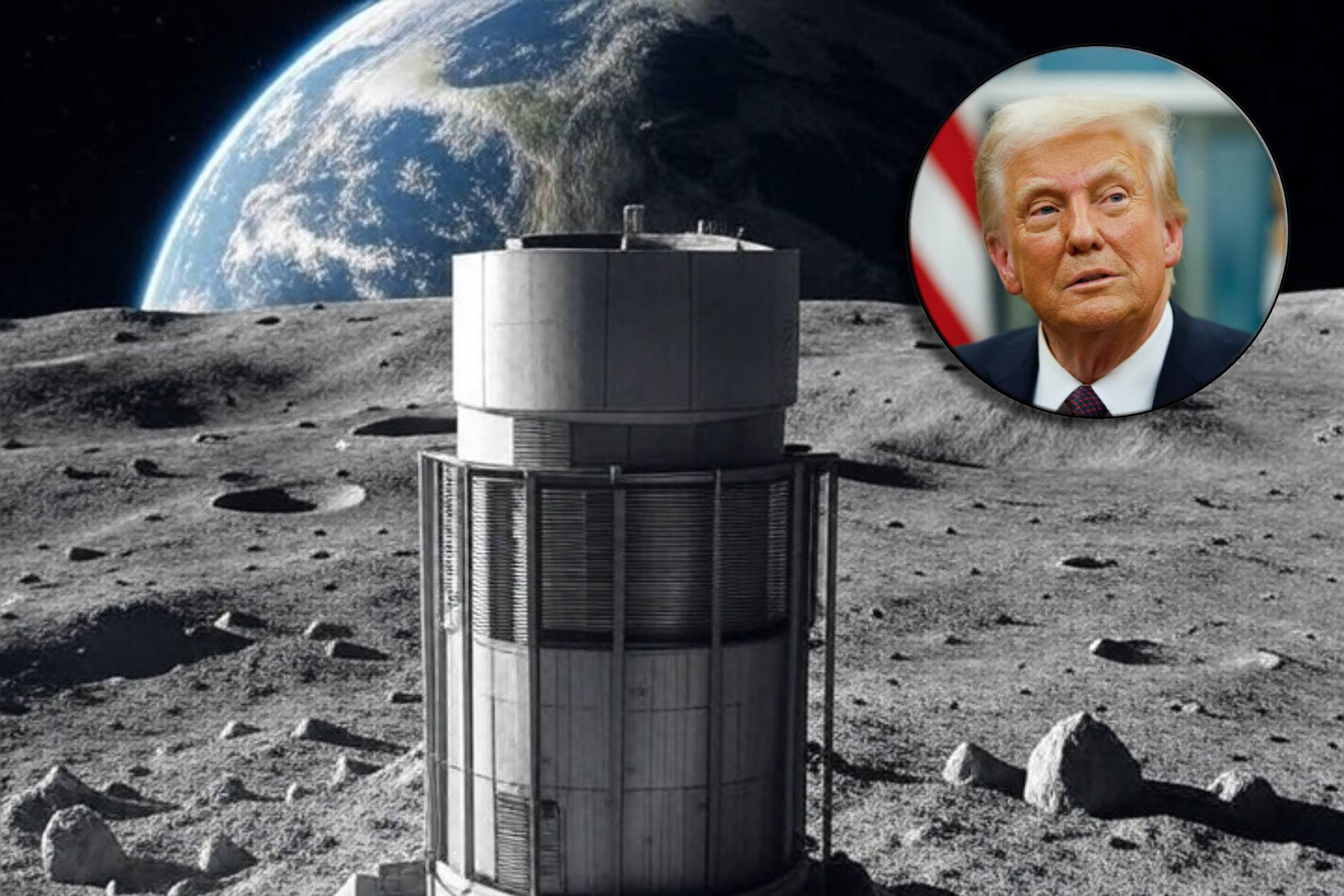 Luz verde de la NASA al sueño de Donald Trump: un reactor nuclear operará en la Luna en 2030
