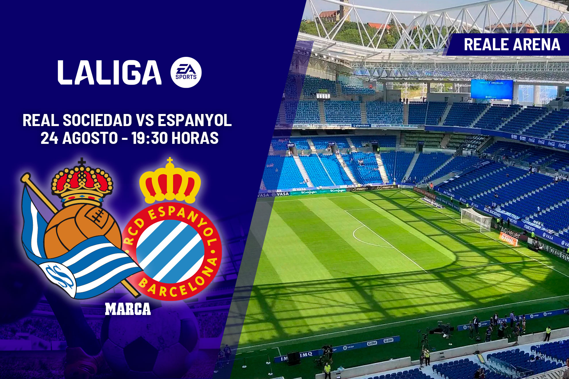 Real Sociedad - Espanyol: horario, dónde ver en TV y canal del partido de LaLiga EA Sports