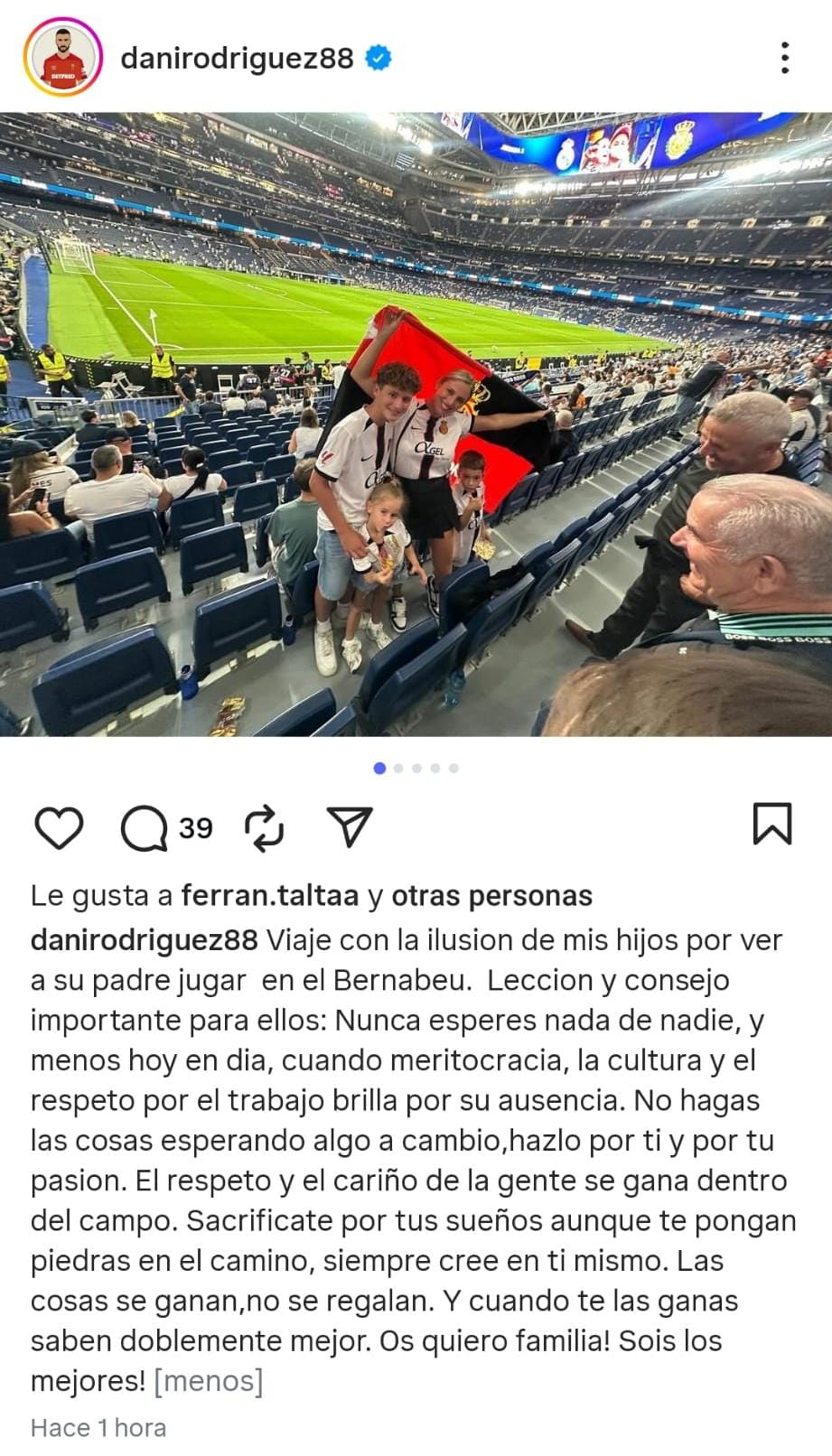 El Mallorca suspende de empleo y sueldo a Dani Rodríguez y le retira la capitanía