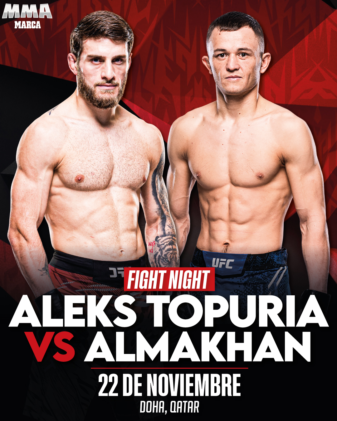 Aleksandre Topuria volverá a pelear en UFC el 22 de noviembre