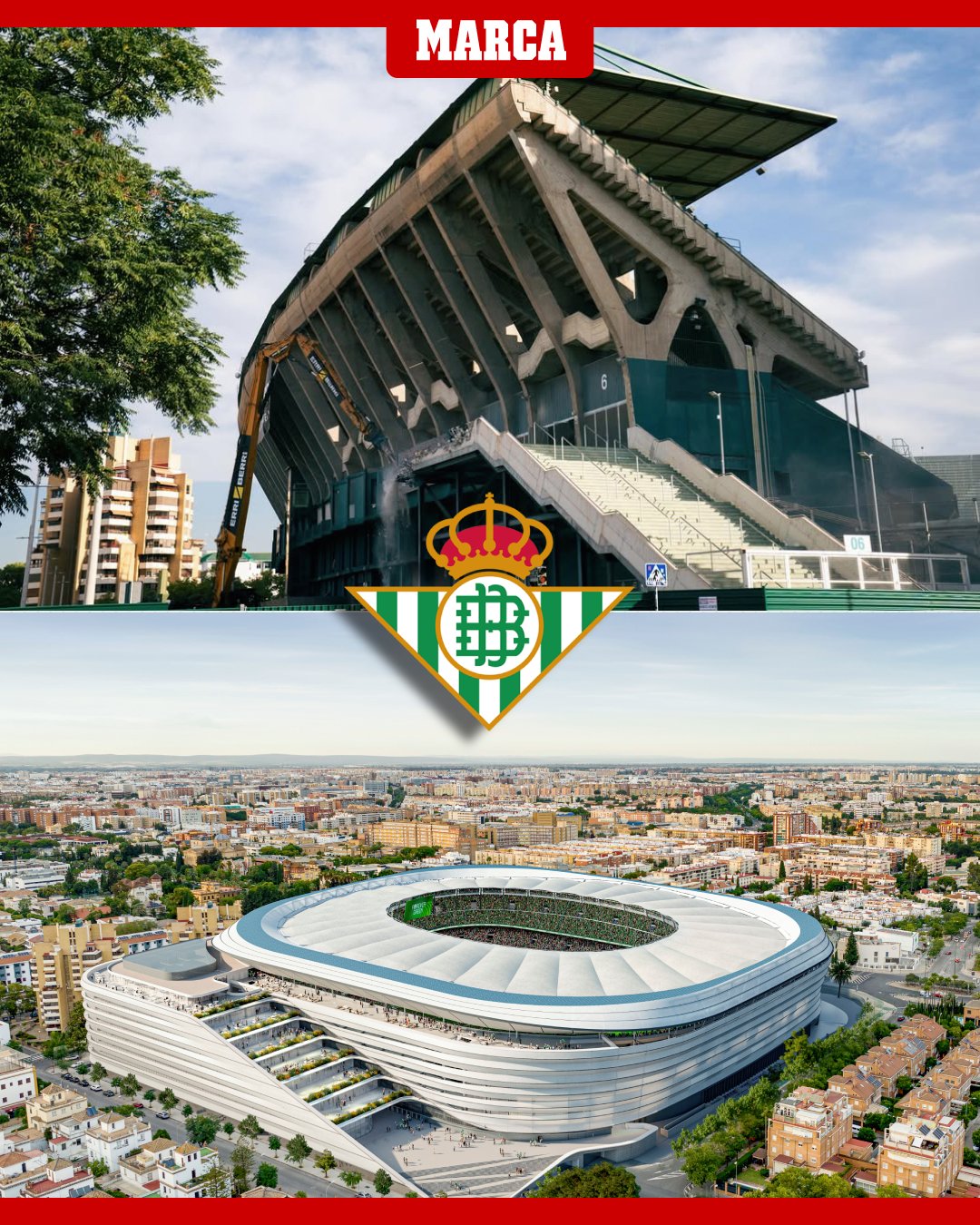 El Betis inicia el camino: el Benito Villamarín y otras grandes obras en estadios españoles